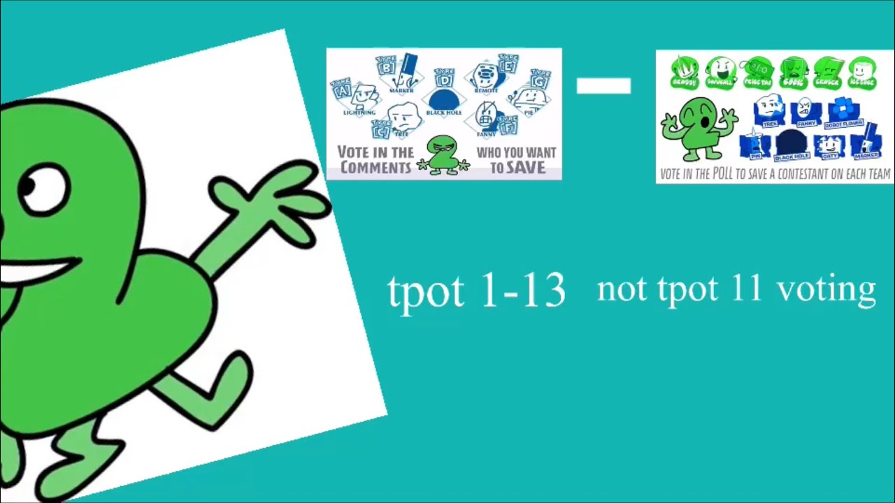 bfdi:tpot 1-13 new tpot 13 voting not tpot 11 voting - YouTube