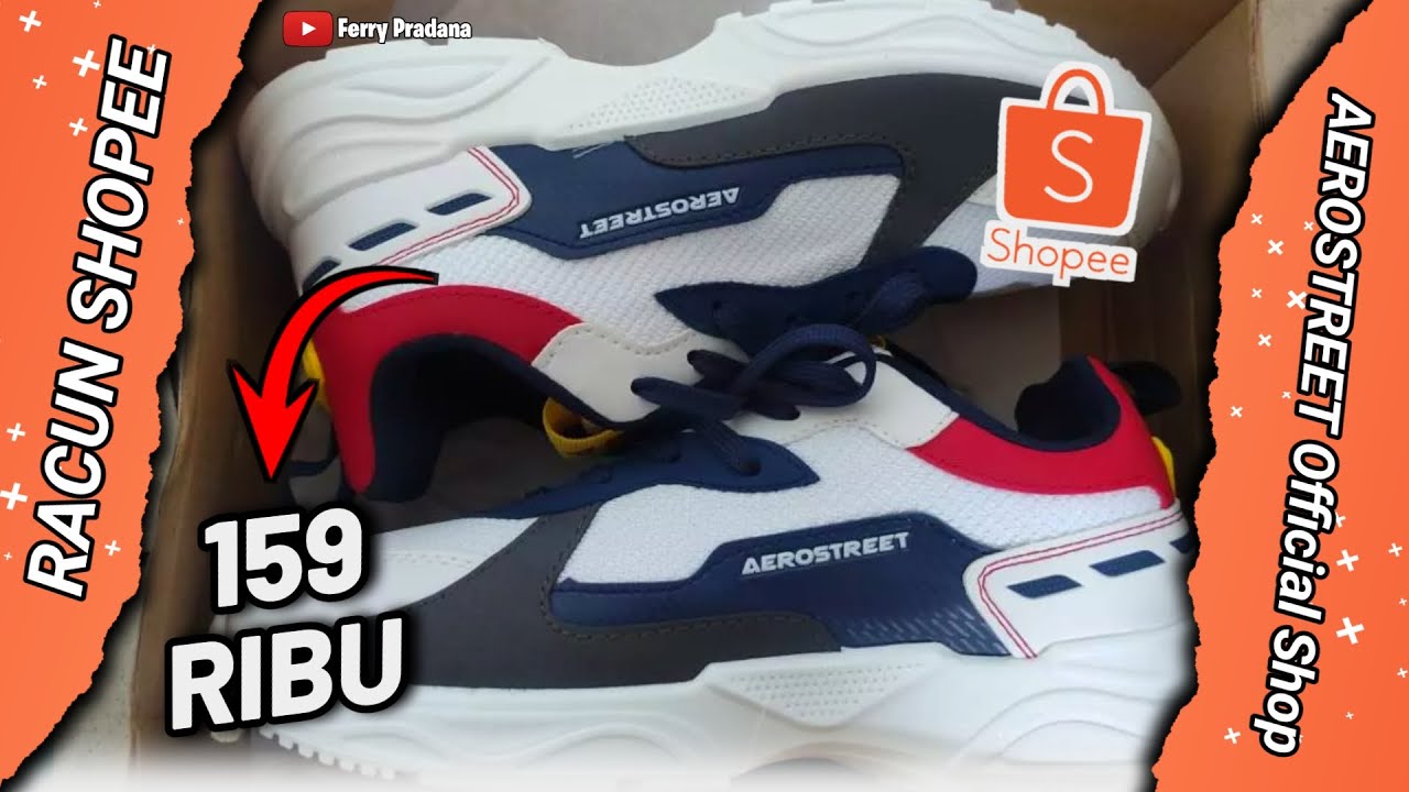 Aerostreet Riku Putih Merah - Sepatu Sneakers Casual Di Shopee - YouTube