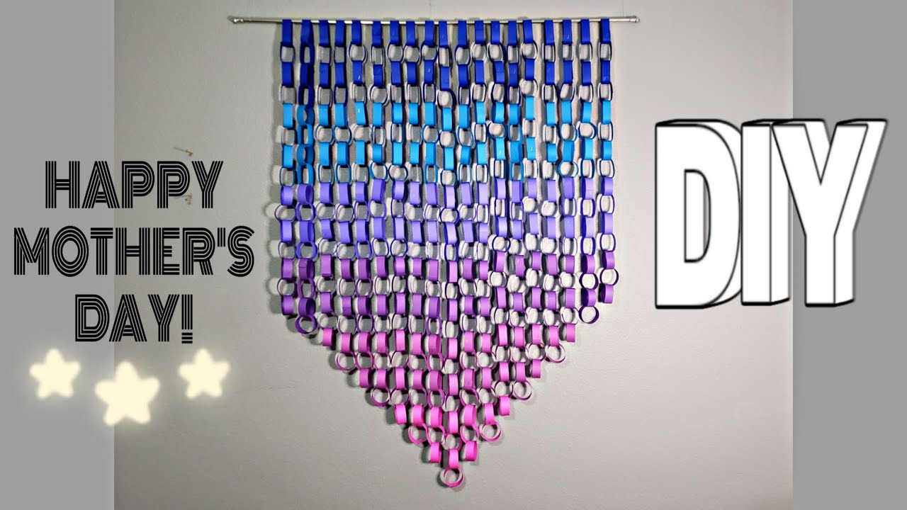 DIY Ombre Paper Chain Wall Hanging - Wall decoration - Origamo craft ...