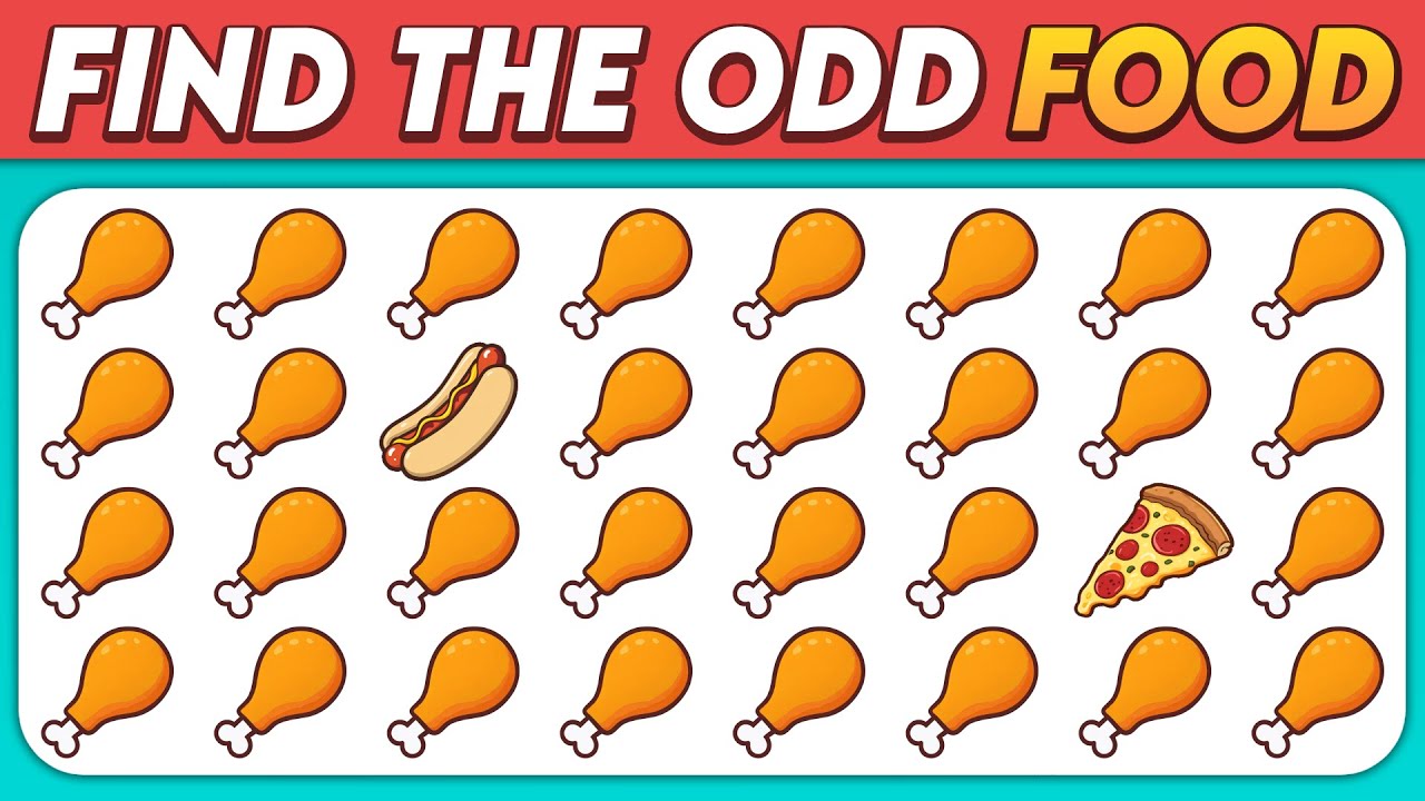 Find the ODD One Out - Food Edition 🍔🍟 Easy, Medium, Hard - 35 levels ...
