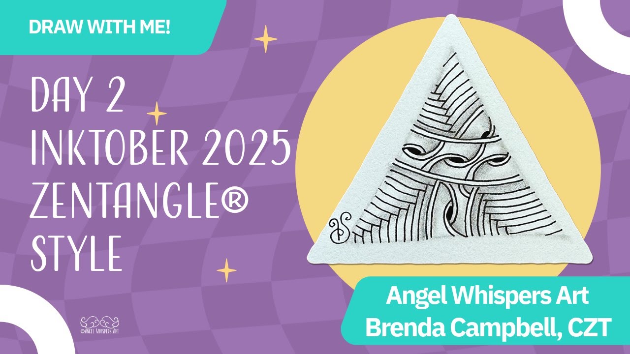 Inktober 2025 Day 2: Weave & Seedways – Using the Zentangle® Method ...