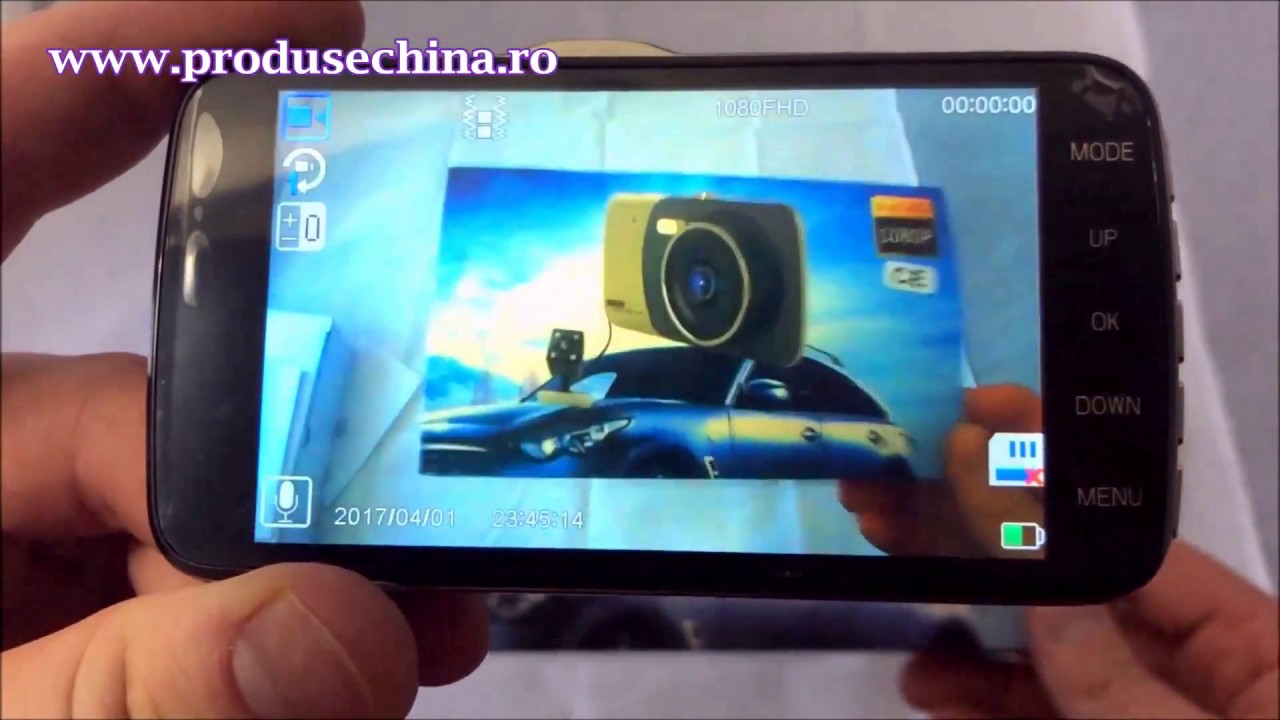 Camera video masina dubla fata si spate 1080P HD, DISPLAY 4 INCH ...