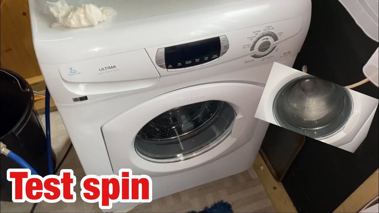 Hotpoint ultima WT960 washing machine || Test spin at 1600 rpm - YouTube