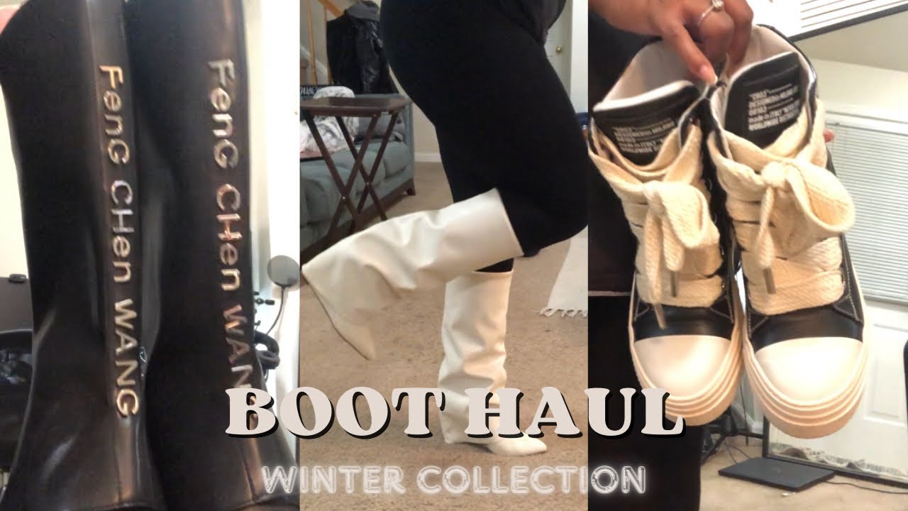 2024 WINTER BOOT HAUL | MADDEN GIRL SHARK BOOTS, CROC X FENG CHEN WANG ...