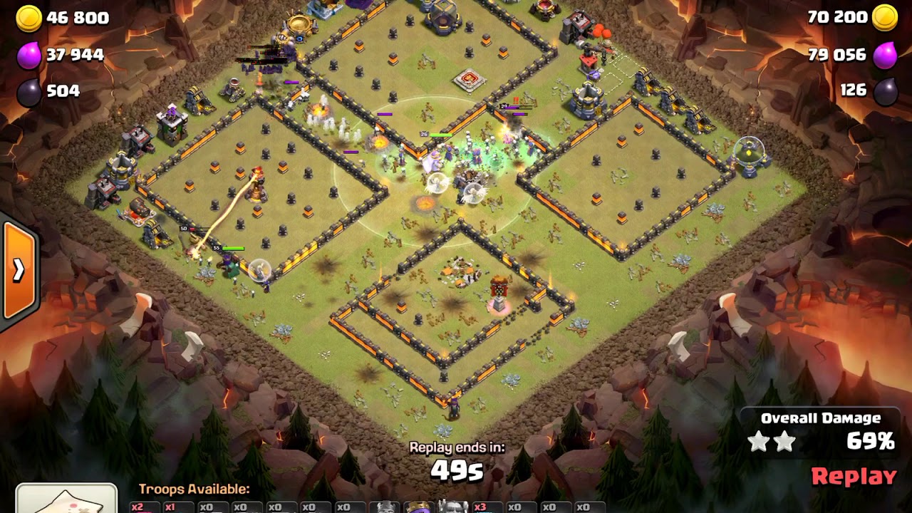 TH12 Bat Slap on TH12 island base CWL - YouTube