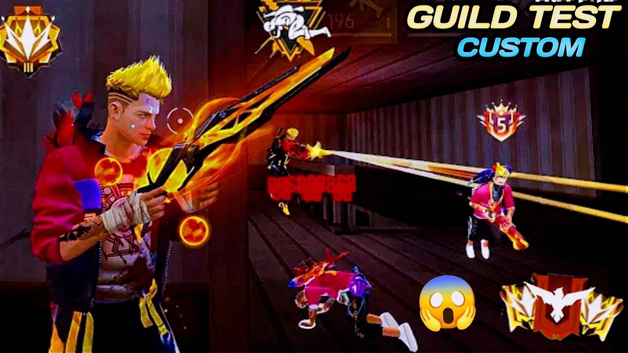 FF GUILD TEST TESTING CUSTOM ONLY HEADSHOT 😱 FREE FIRE GAMEPLAY 🎮 GUILD ...