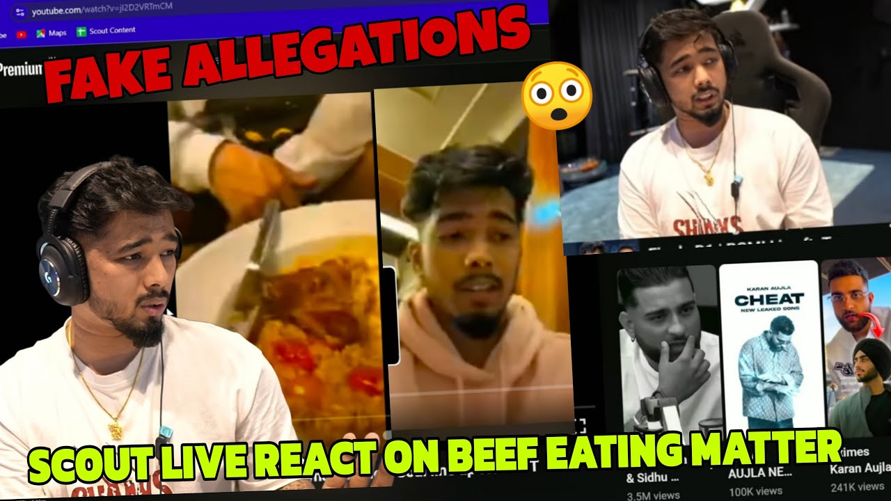 Scout live reaction on Beef eating matter😯 | Fake Allegations on Scout ...