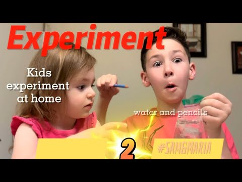 Science experiments with children/Sam and Maria experiment with water ...
