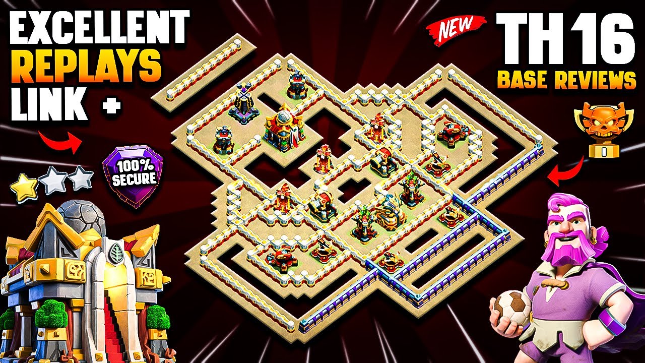 Unbeatable TH16 Base LINK With Replays (ONLY 1 STAR Town Hall 16 ...