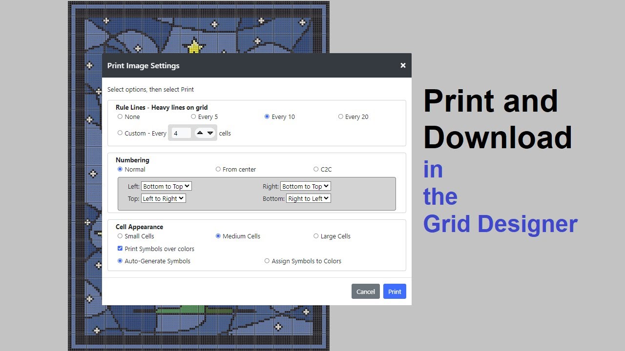 Print and Download in the Grid Designer 2023 - YouTube
