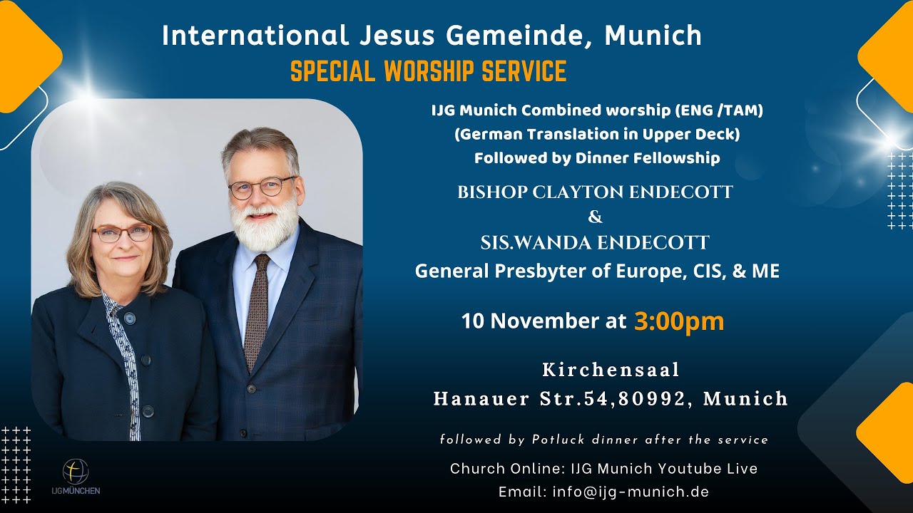 “IJG Munich Special Worship" - Bishop Clayton & Sis.Wanda Endecott"-10. ...