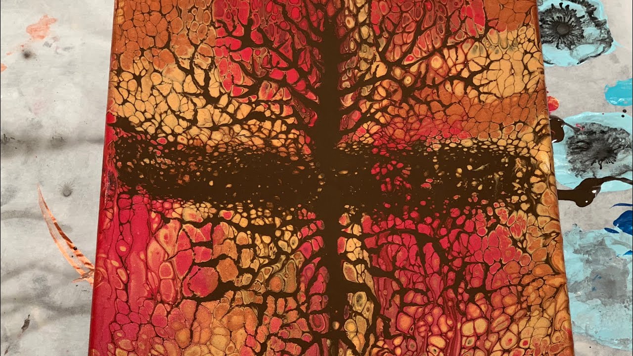 (148) Tree of Life - Acrylic Pouring - Fluid Art - Flow Art - Swipe ...