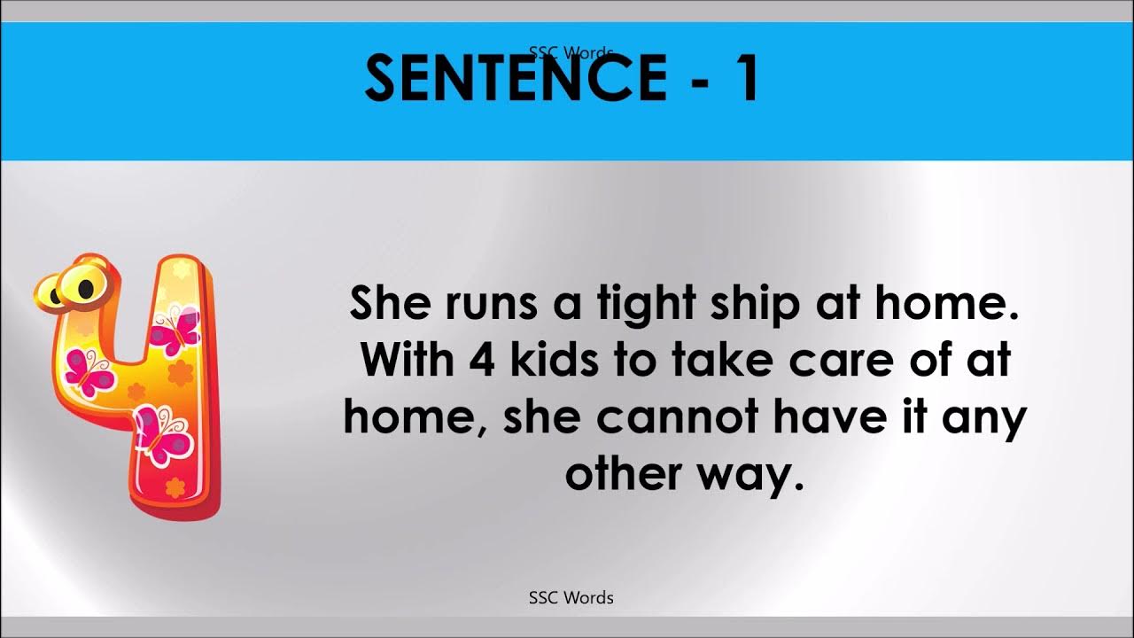 RUN A TIGHT SHIP Idiom 577 Meaning And Five Sentences SSC Words run-a-tight-ship-idiom-577-meaning-and-five-sentences-ssc-words