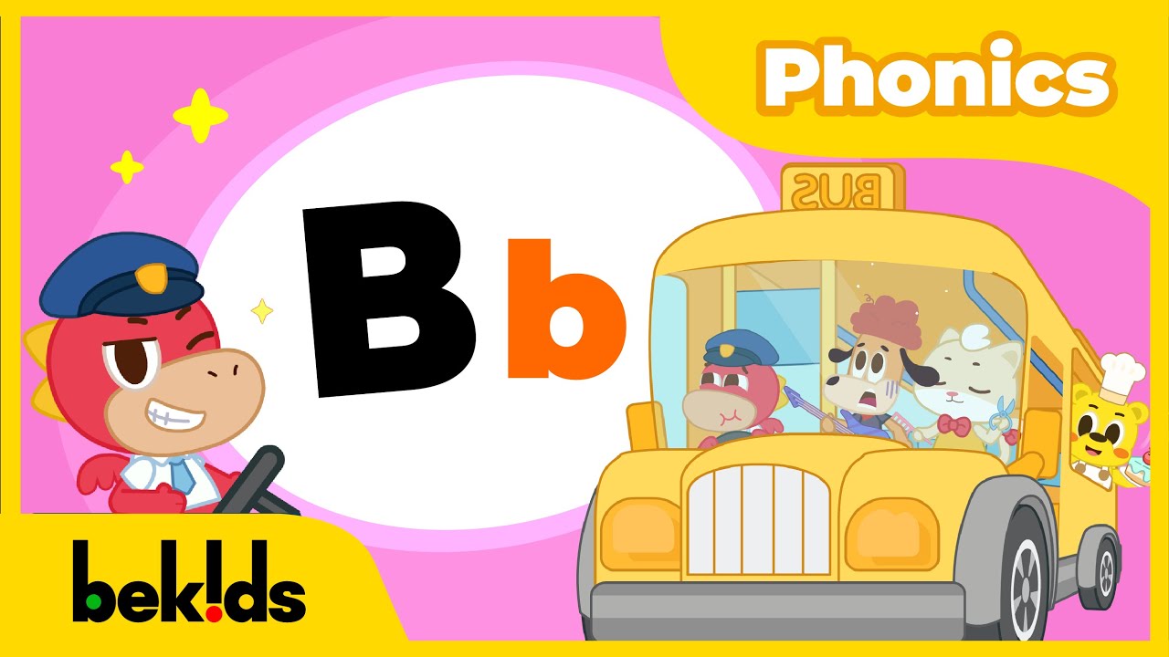 Letter Bb | Bus Baker Barber | Phonics Song | Learn ABC |Nursery Rhymes ...