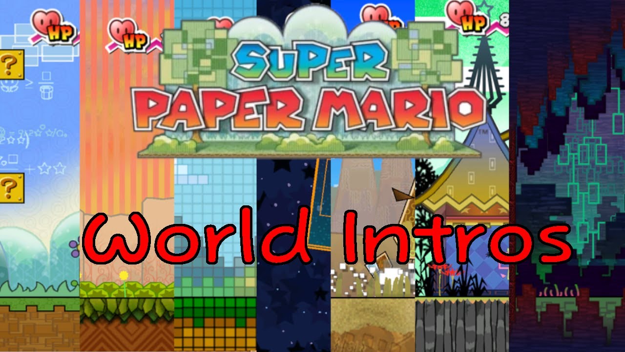 Super Paper Mario Worlds Intros - YouTube