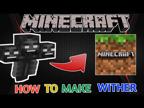 How To Make Wither || In Minecraft || MCPE || - YouTube