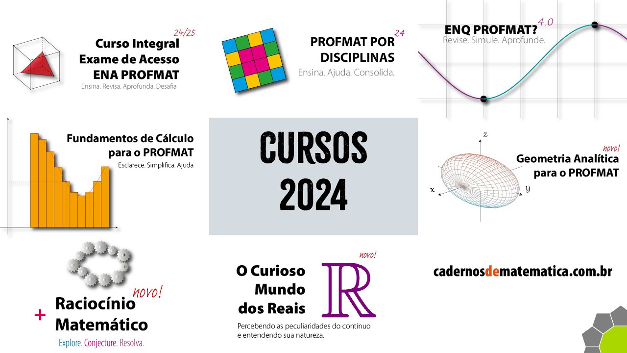 Lançamento dos cursos Cadernos de Matemática 2024 - YouTube