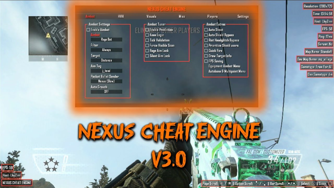 BO2/PS3/CFW/HEN - NEXUS CHEAT ENGINE V3.0 SPRX NON HOST, HVH MENU 🔥 ...