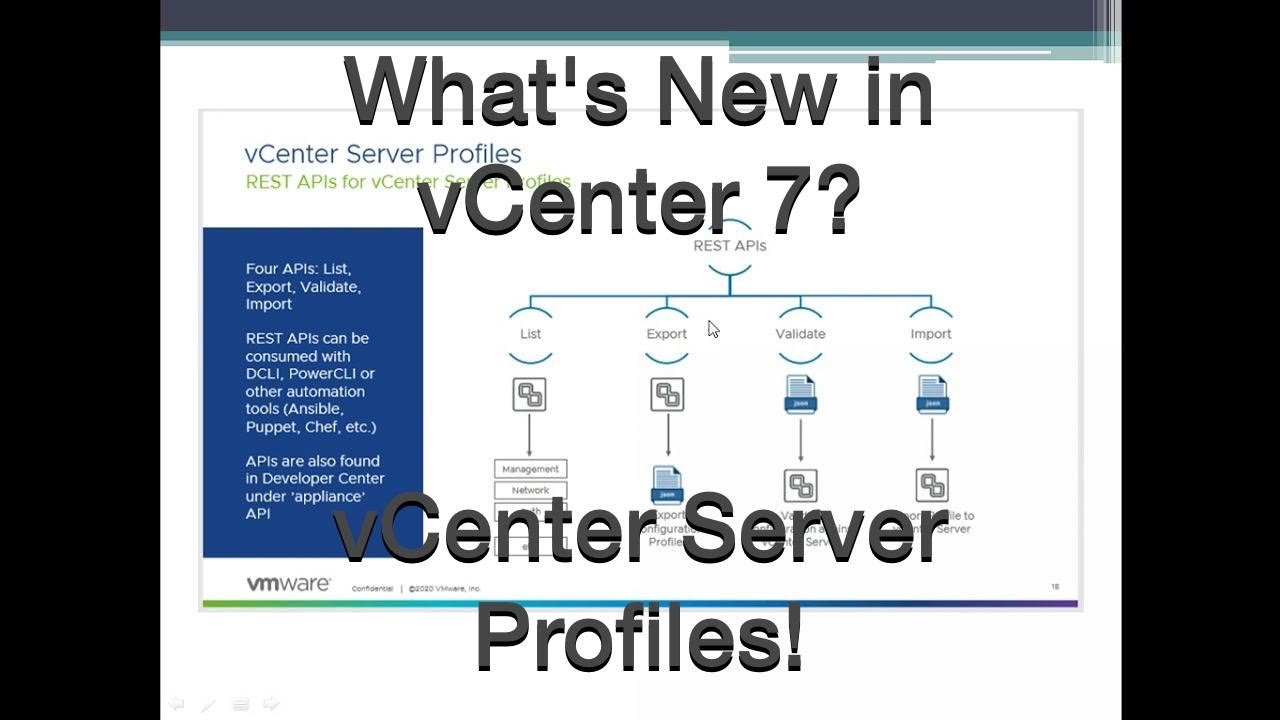 What's New in vCenter Server 7 vCenter Server Profiles - YouTube