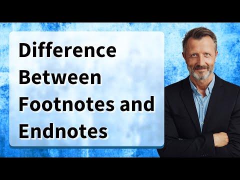 Difference Between Footnotes and Endnotes - YouTube