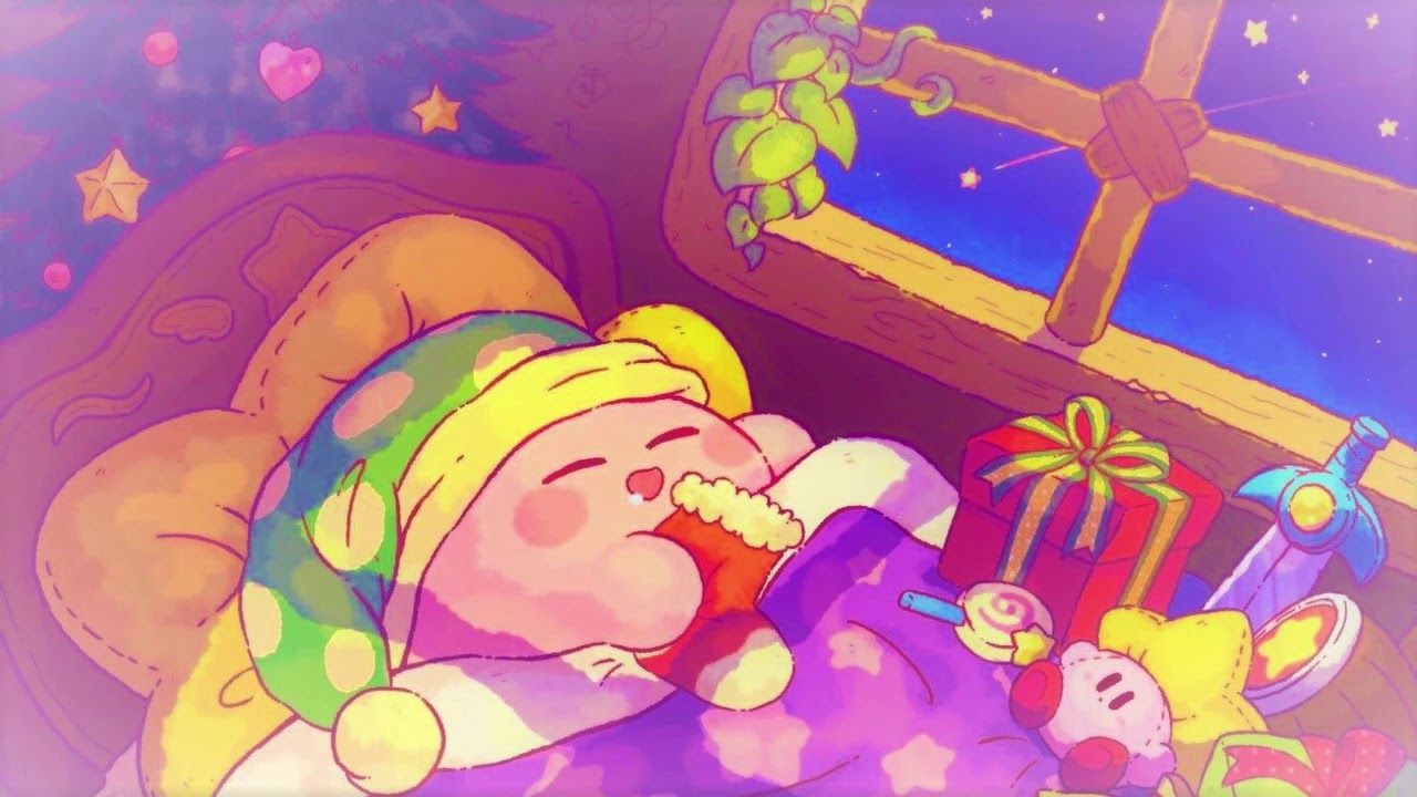 Relaxing Kirby Christmas & Winter Holiday Music 🎄 w/ Fireplace Ambiance ...