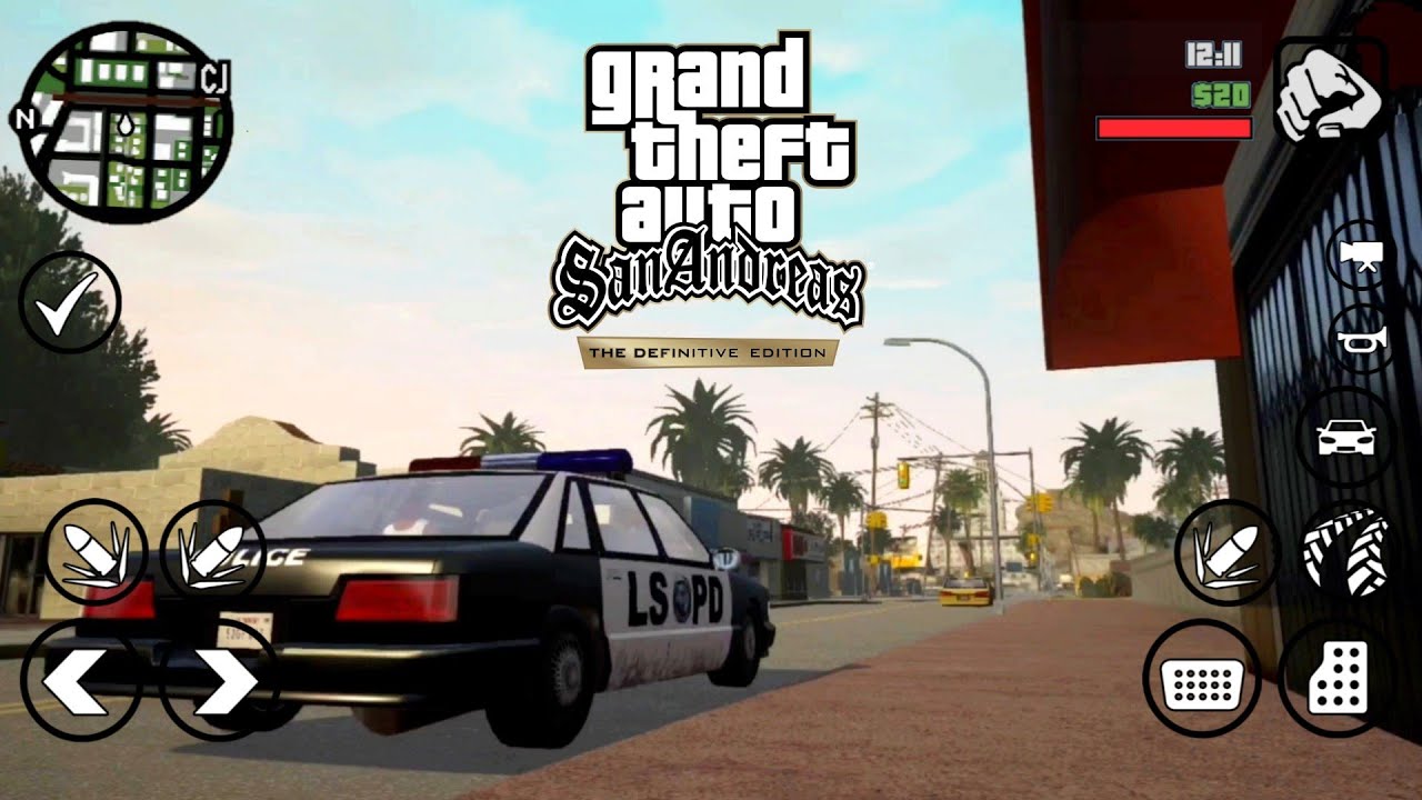 GTA SA: Mobile The definitive Edition Official || First Mission Ultra ...