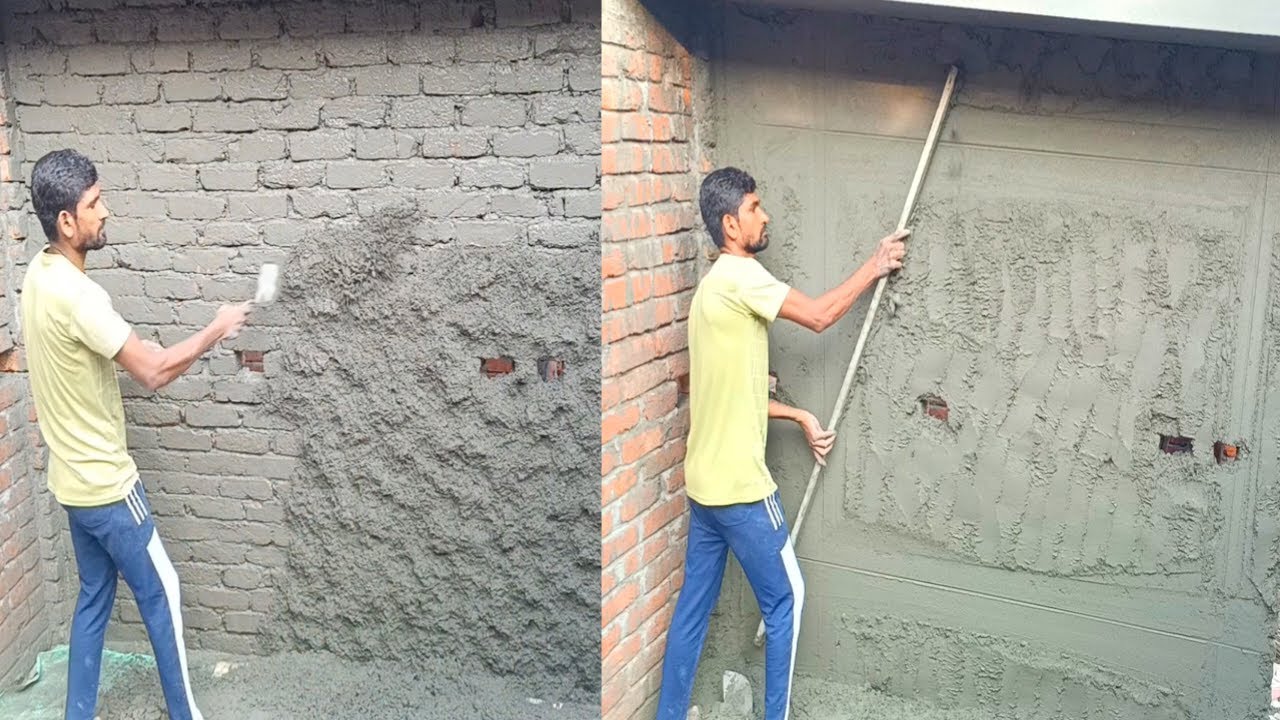 Fastest sanding the wall with properly plastering techniques - YouTube