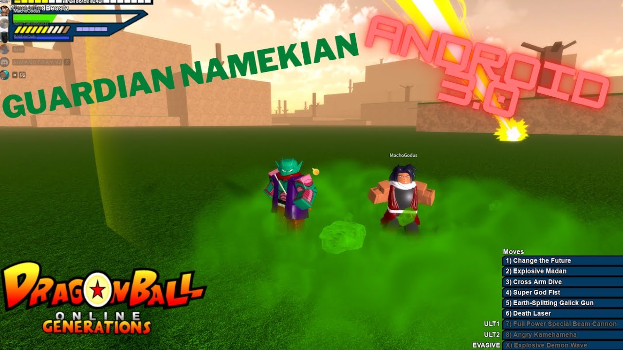 Roblox DBOG: Android 3.0 and Guardian Namekian Transformation | The ...