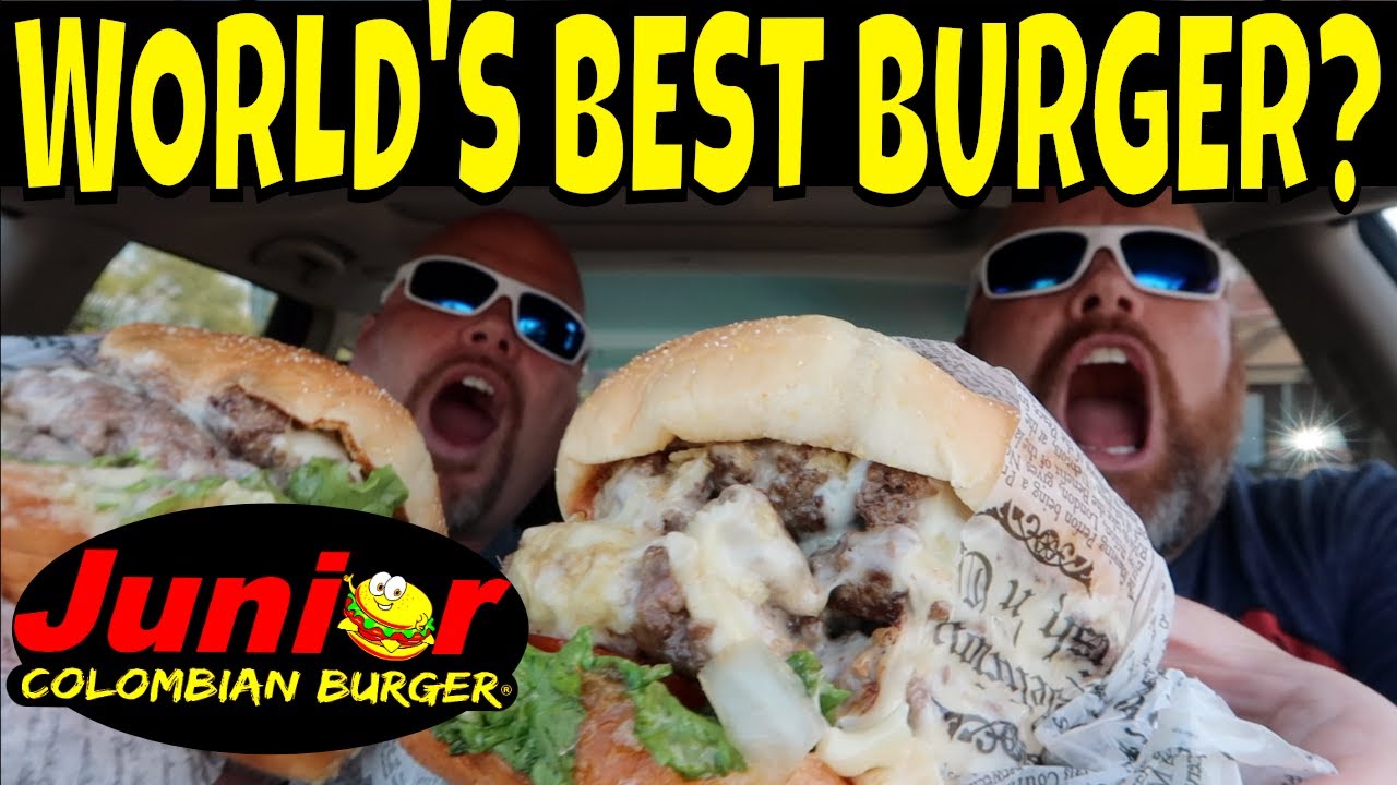 World's Best Burger | Junior Colombian Burger Review - YouTube