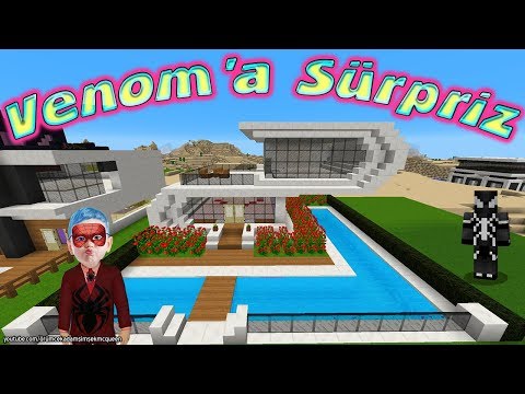 Örümcek Çocuk Minecraft'ta Venom için Havuzlu Ev Yapıyor Örümcek Çocuğun Yeni Bölümleri