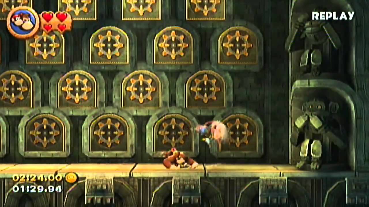 Donkey Kong Country Returns ~ 3-2 Button Bash Shiny Gold - YouTube