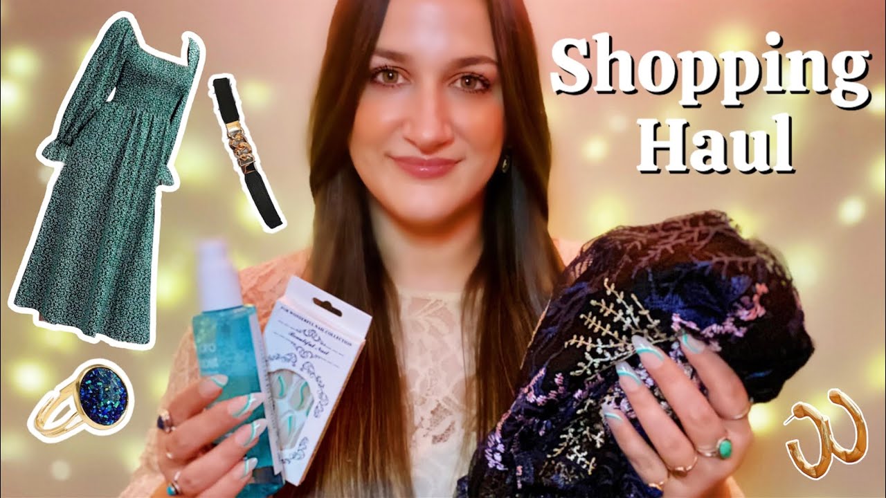 ASMR • Shopping Haul (SHEIN & more) Clicky Whispers • Tapping ...