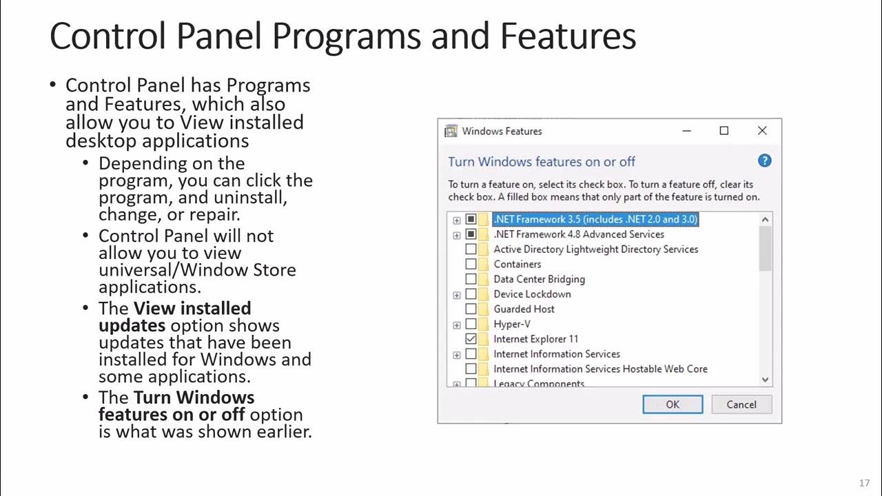 CompTIA A+ 05-03i Operating Systems - Configuring Windows - Part 9 - Managing Programs - YouTube