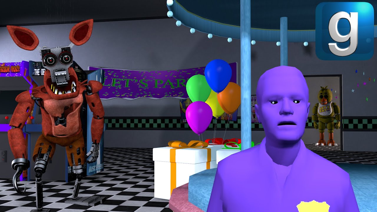 Gmod FNAF | Purple Guy Dismantles Animatronics 5 - YouTube