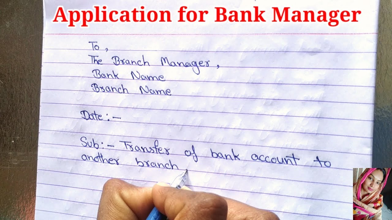 Application To Bank Manager || Application in English || Bank Account ...