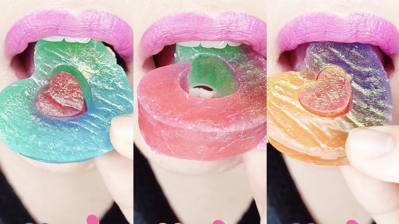 ASMR Sleep Satisfying Crunchy Kohakuto Edible Crystal Candies Eating ...