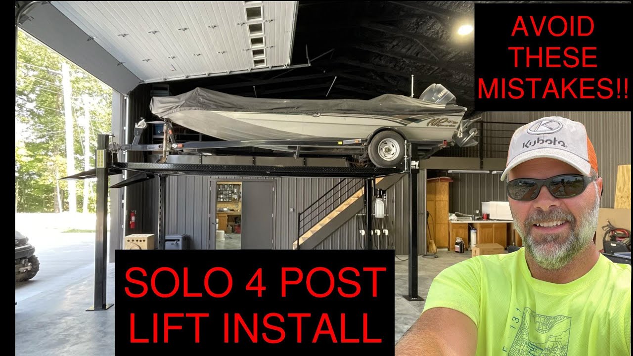 9,000 lbs. HALO PRO XL 4 Post Lift Install SOLO, AVOID THESE MISTAKES ...