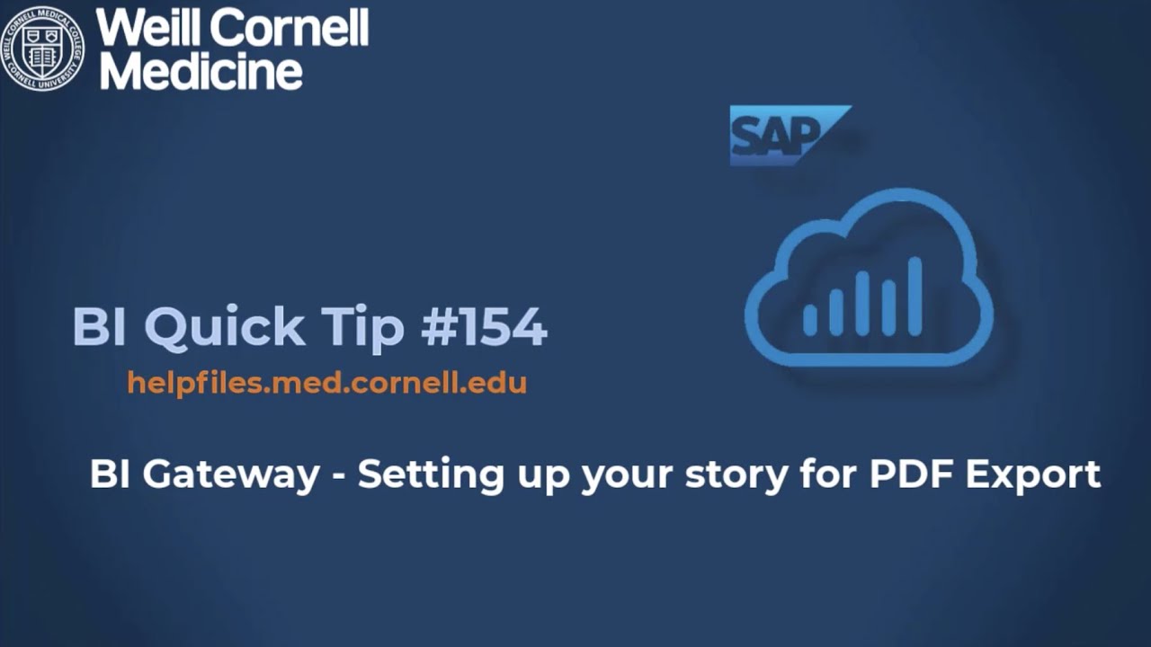 BI Quick Tip #154: How to set up your Story for PDF export in the BI ...