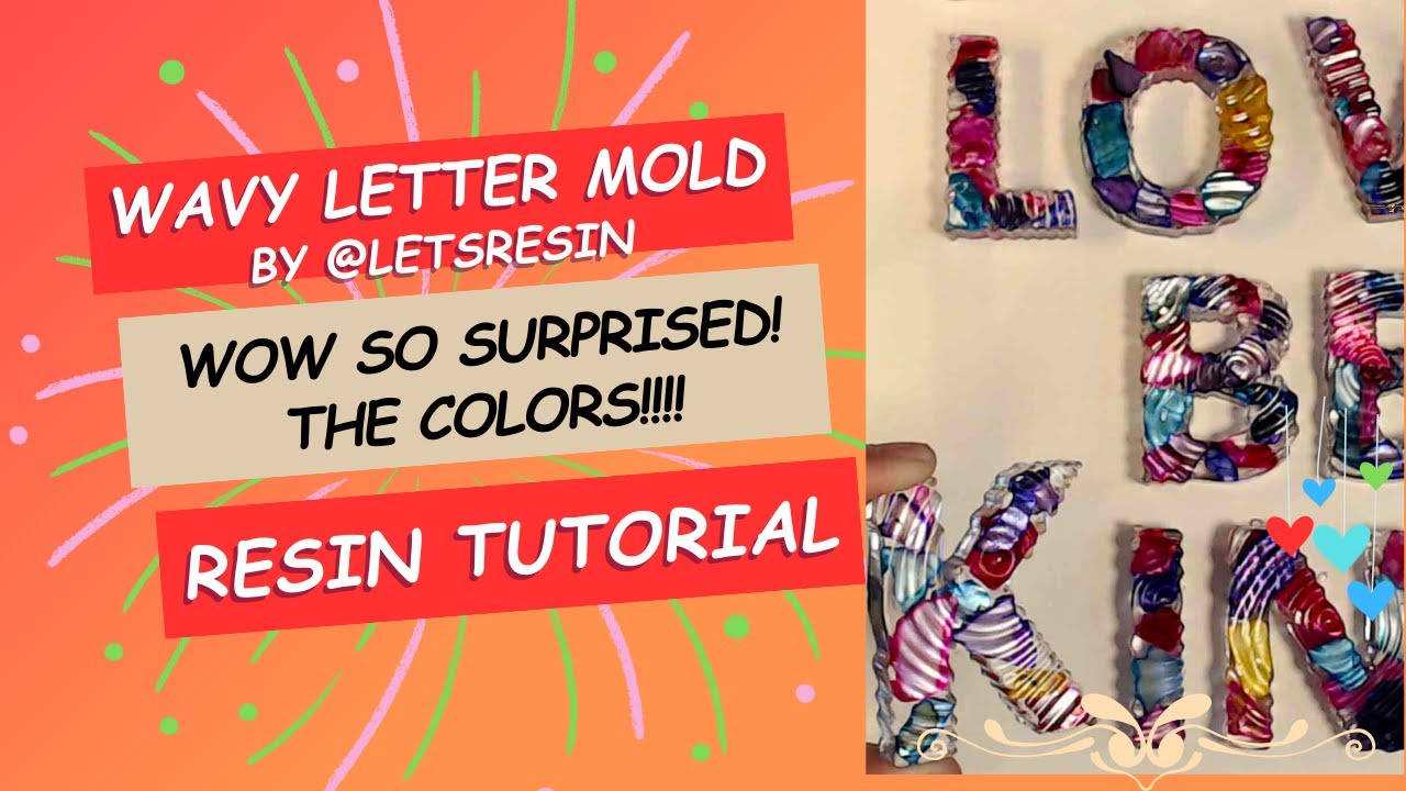 148- YOU SHOULD SEE THIS! WAVEY LETTERS MOLD BY @LETSRESIN RESIN ART ...