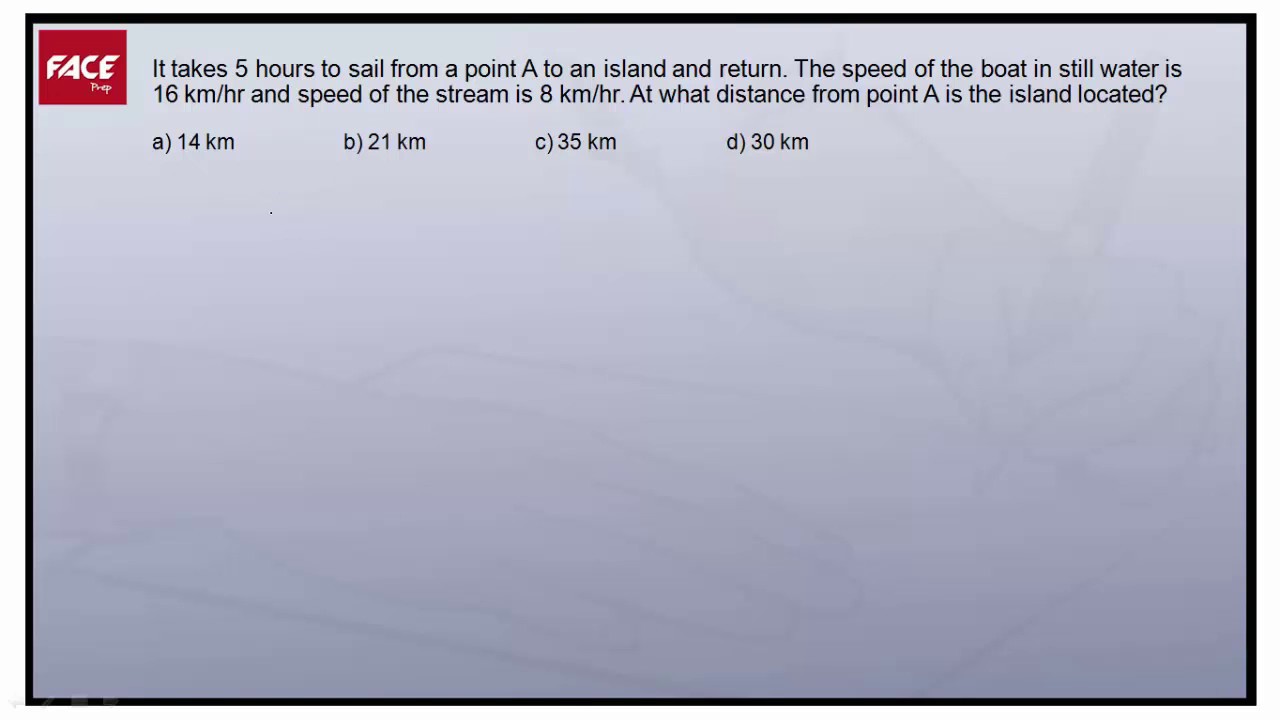 Boats and Streams - Quantitative Aptitude - Question 3 - YouTube