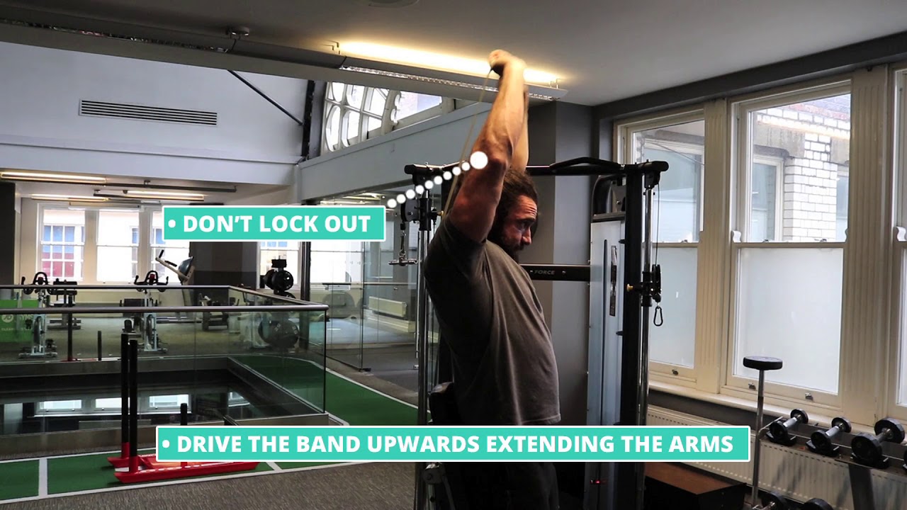How To Do Speed Band Overhead Triceps | Exercise Demo - YouTube