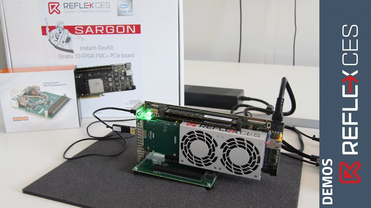 REFLEX CES Stratix® 10 Development Kit demo featuring Samtec 14Gbps ...