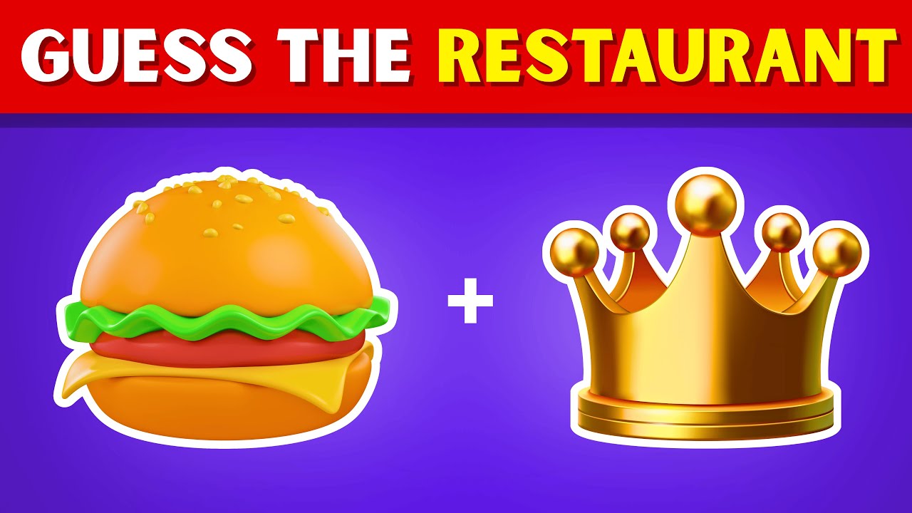 Only 1% US Can Solve All the Puzzle | Guess The Restaurant by Emojis ...