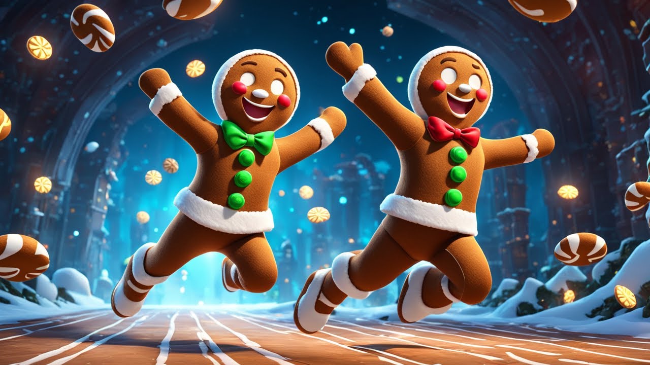 Gingerbread Man Rhyme Song | Fun Nursery Rhyme with Lyrics for Kids ...