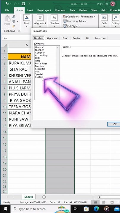 How To Add 91 Number Before Mobile Number In Excel Exceltricks Ytshorts Shorts Short