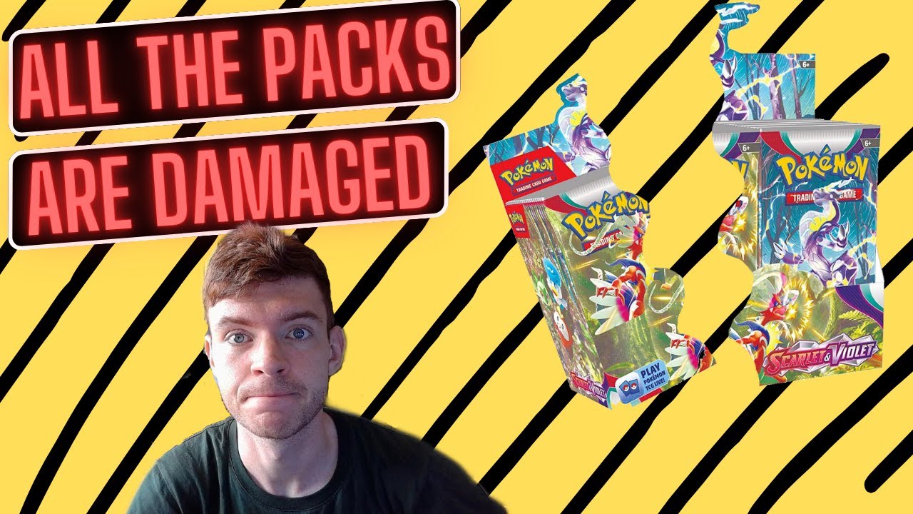 All of the packs are DAMAGED!! (Pokemon Scarlet & Violet Booster Box ...
