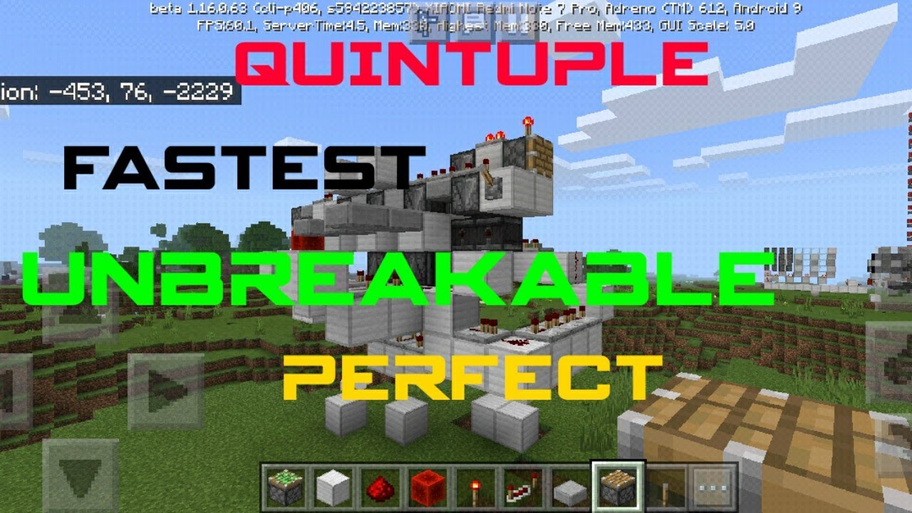 QUINTUPLE PISTON EXTENDER BEDROCK EDITION - YouTube