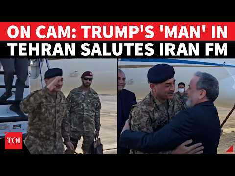 ON CAM: Trump's 'FAVOURITE GENERAL' Lands In Tehran; Salutes Khamenei Aide Araghchi, Gets Tight Hug