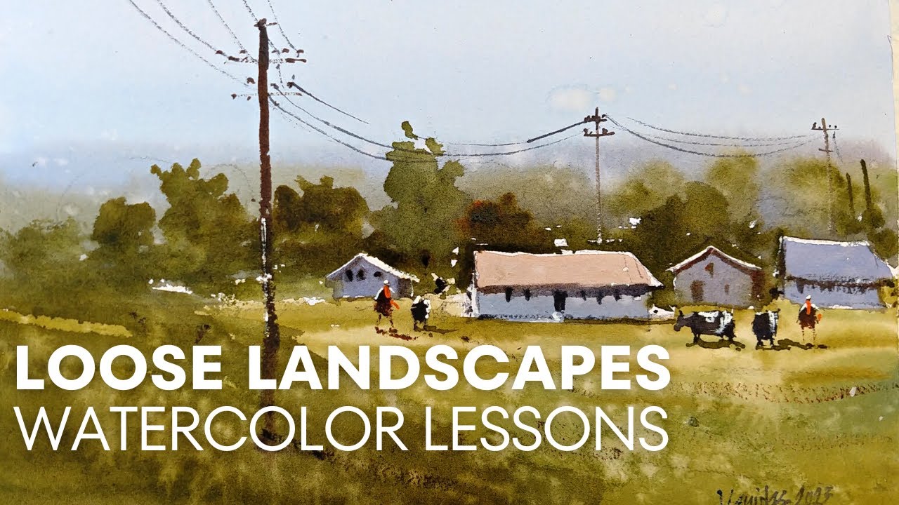 Paint Loose Watercolor Landscapes | Watercolor lessons ...
