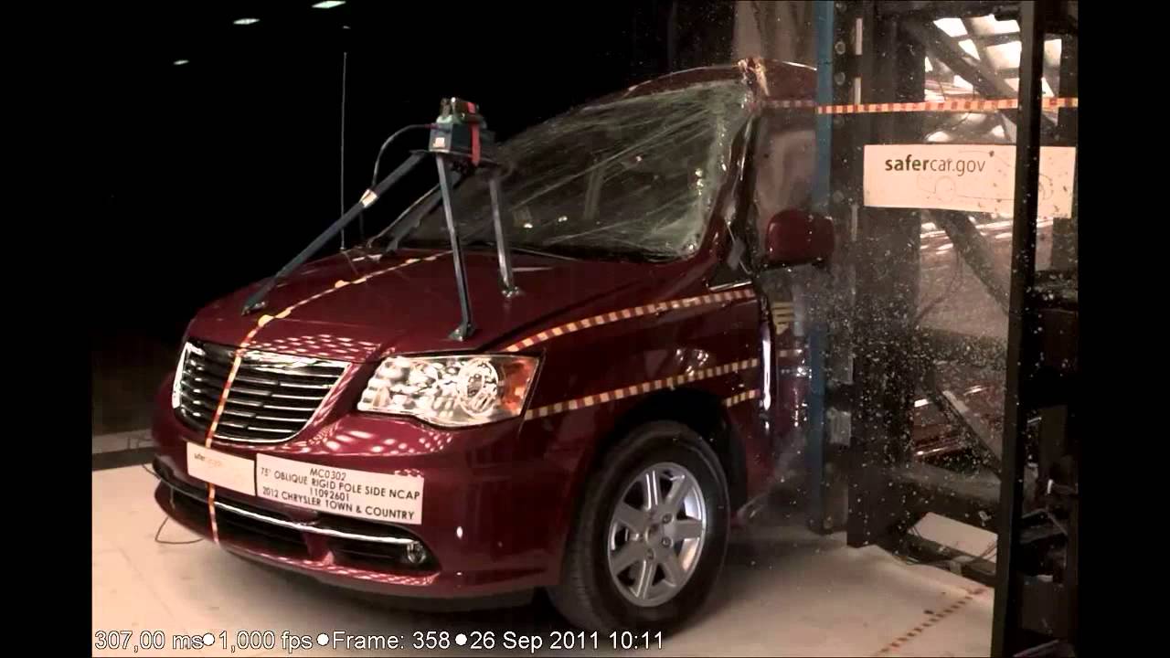Chrysler Town And Country | 2012 | Pole Crash Test by NHTSA | CrashNet1 ...